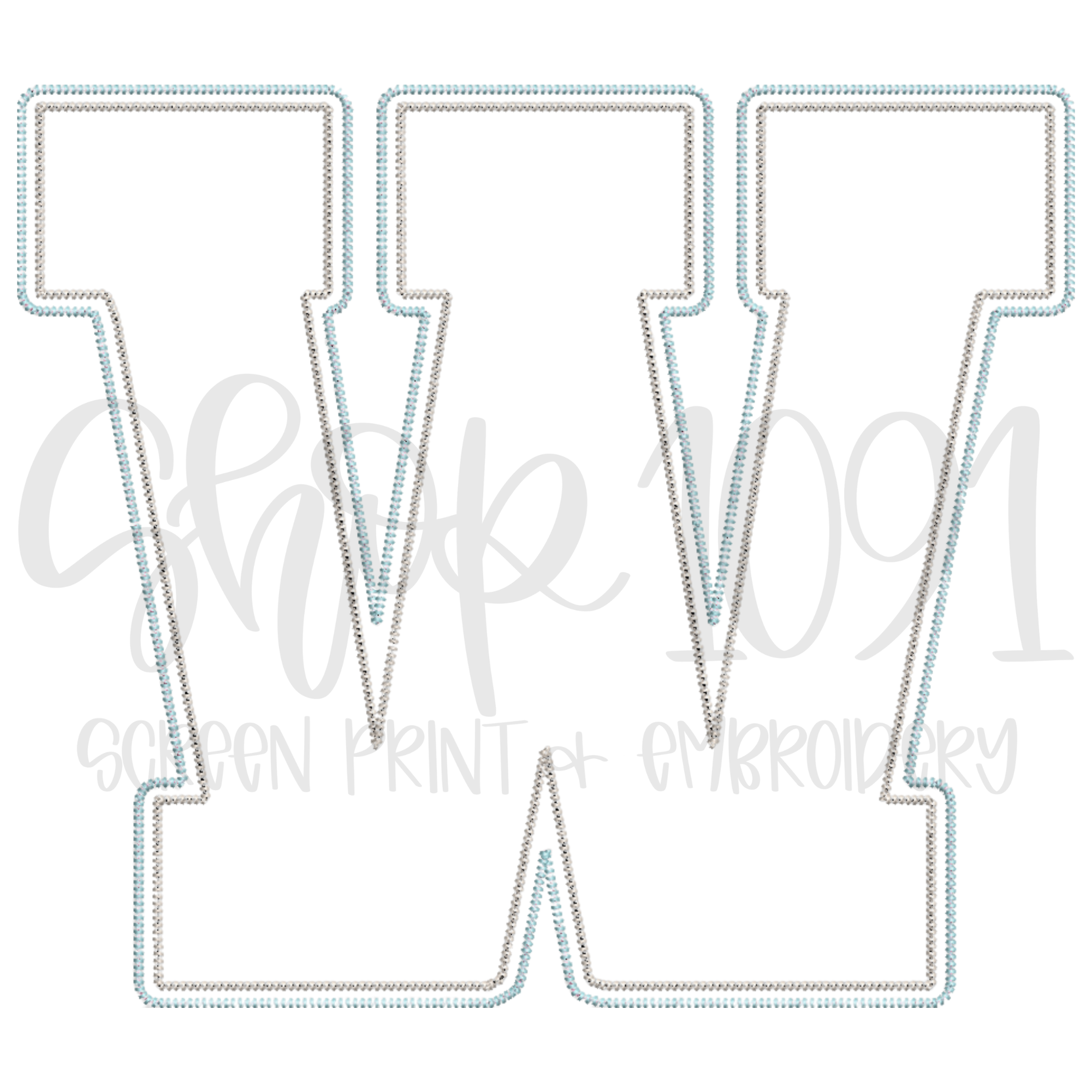 VARSITY W | Shop 1091 Embroidery + Screen Print