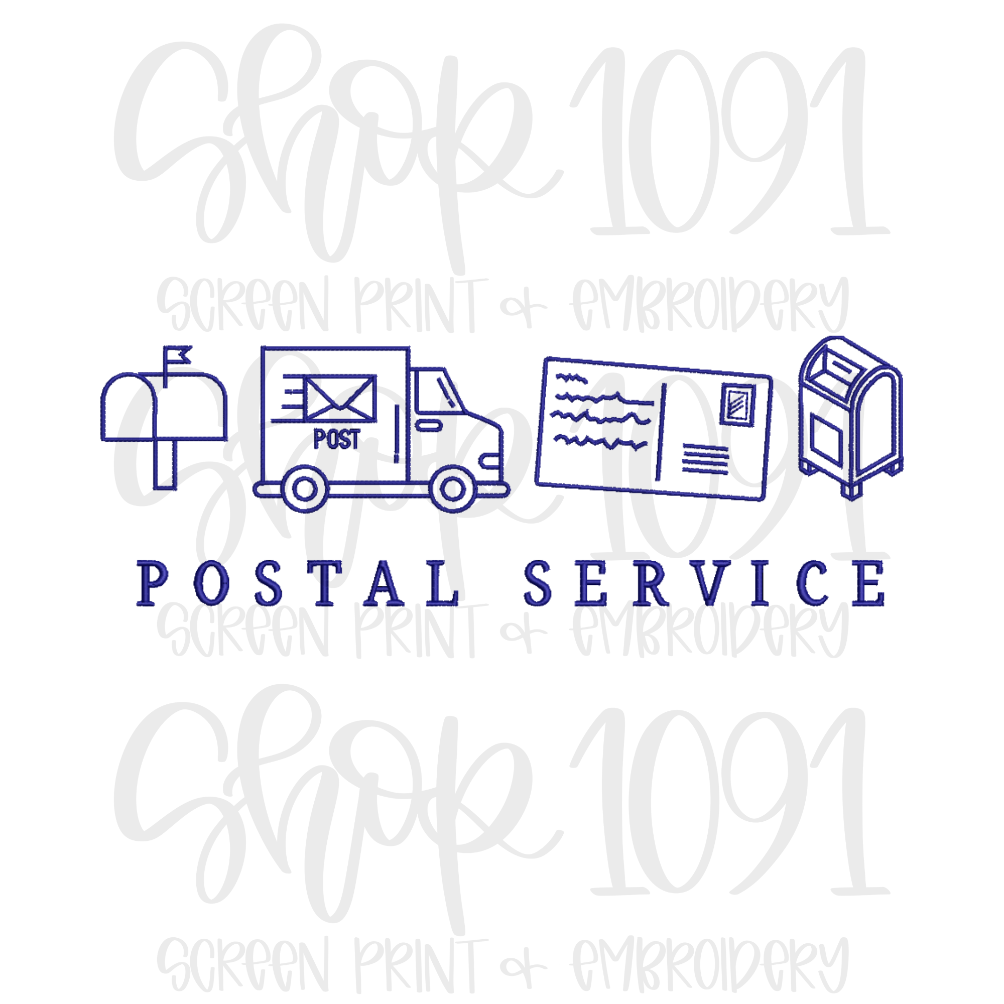 Postal Services | Shop 1091 Embroidery + Screen Print
