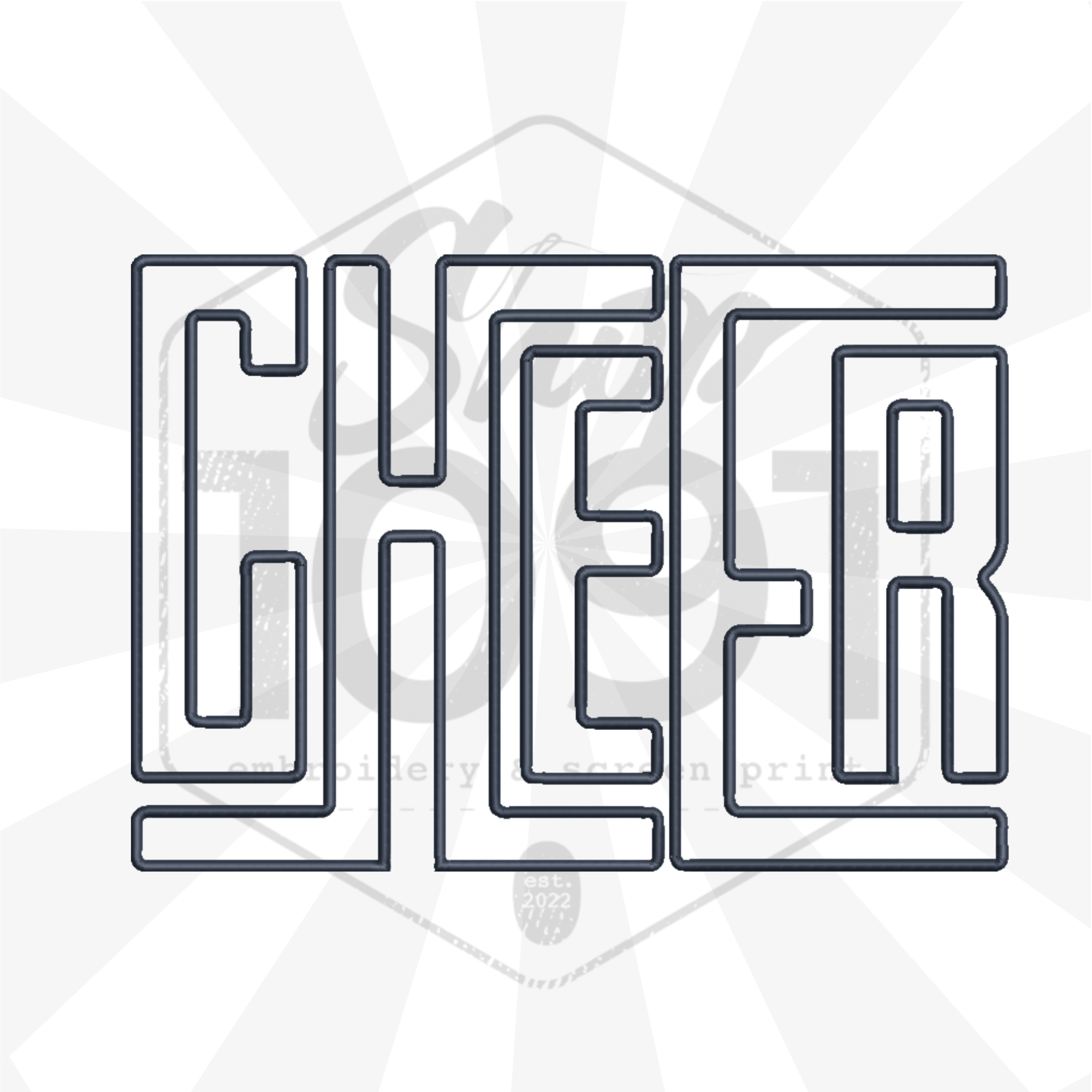 Cheer 3D Puff Outline | Shop 1091 Embroidery + Screen Print